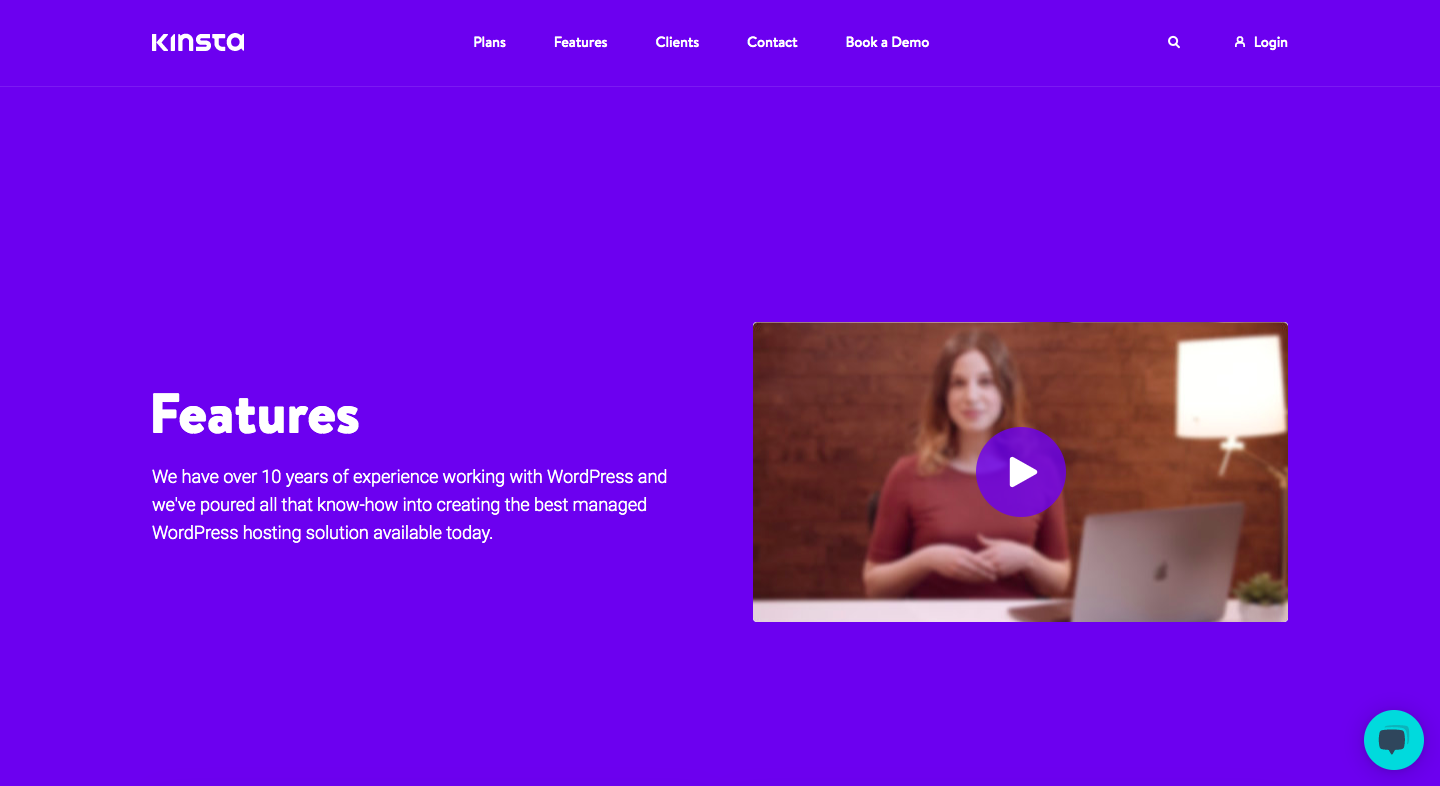 Kinsta Features Page - SaaSFrame